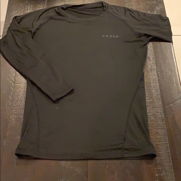 Tesla | Shirts | Large Tesla Athletic Polyesterpolyurethane Fitted ...
